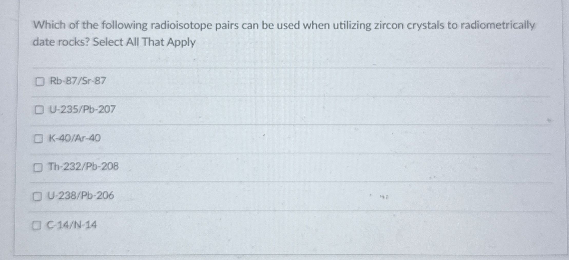 Solved Which of the following radioisotope pairs can be used | Chegg.com