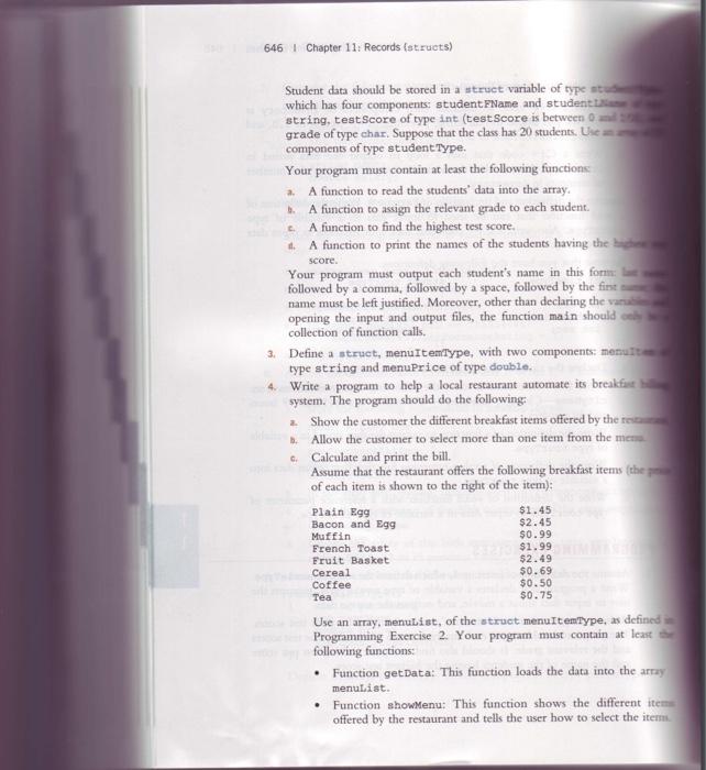 Solved Programming Exercises / 647 Function printCheck: This | Chegg.com