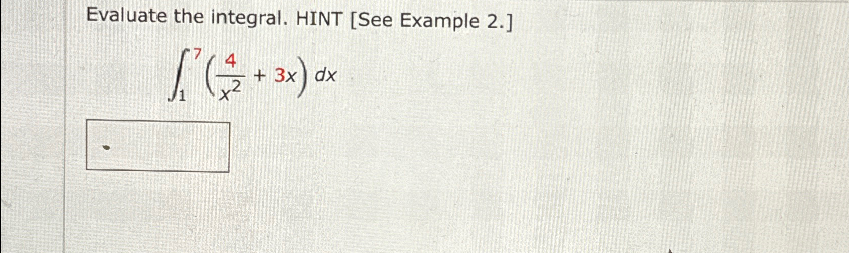 Solved Evaluate the integral. HINT [See Example | Chegg.com