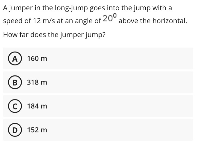Solved A jumper in the long-jump goes into the jump with a | Chegg.com