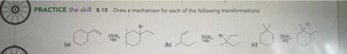 Solved PRACTICE the skill 8.10 Draw a mechanism for each of | Chegg.com