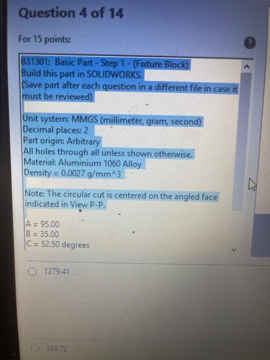 Solved Question 4 of 14 For 15 points. B31301: Basic Part - | Chegg.com