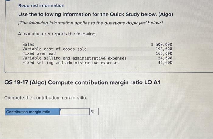 Solved Required information Use the following information | Chegg.com