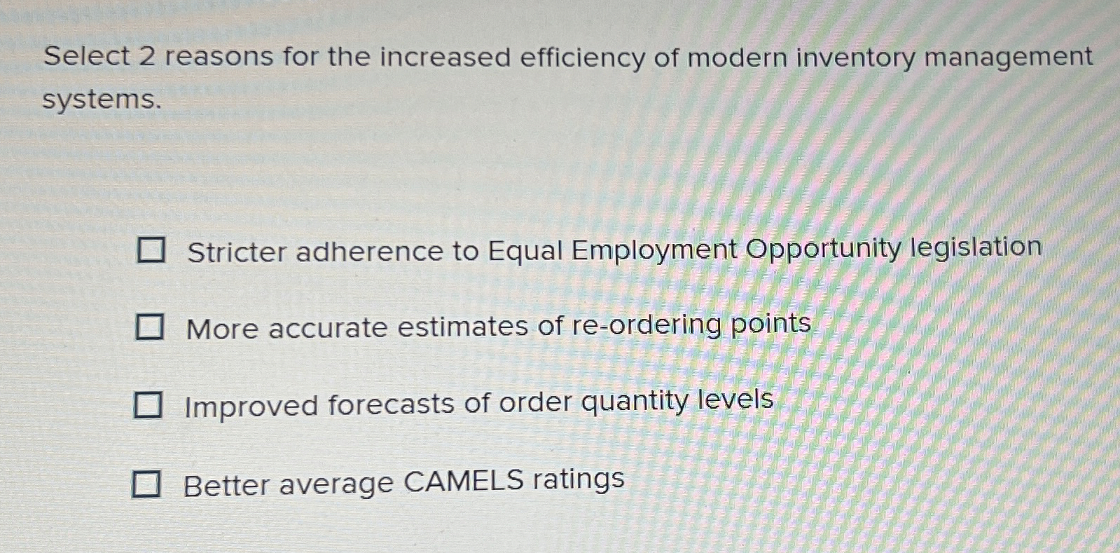 Solved Select 2 ﻿reasons for the increased efficiency of | Chegg.com