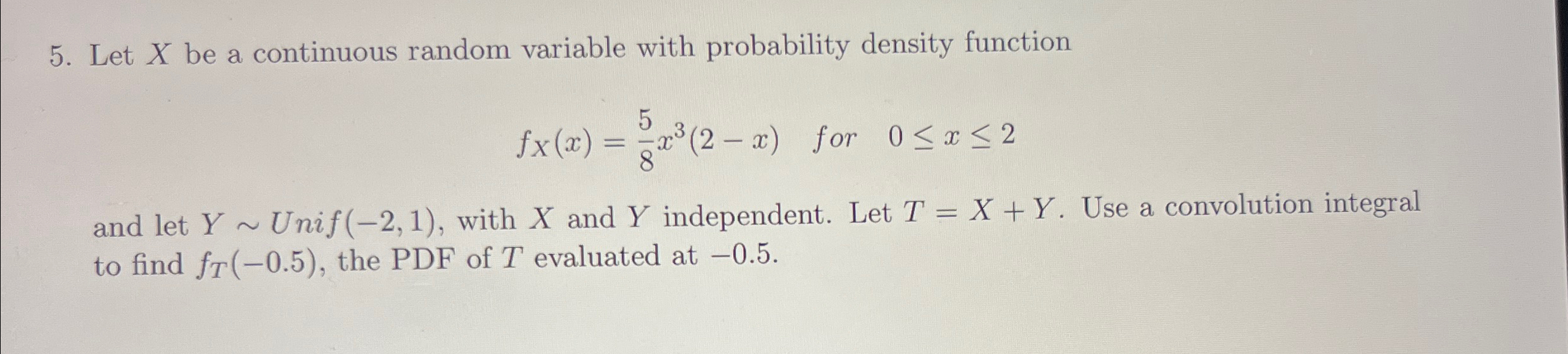 Solved Let x ﻿be a continuous random variable with | Chegg.com