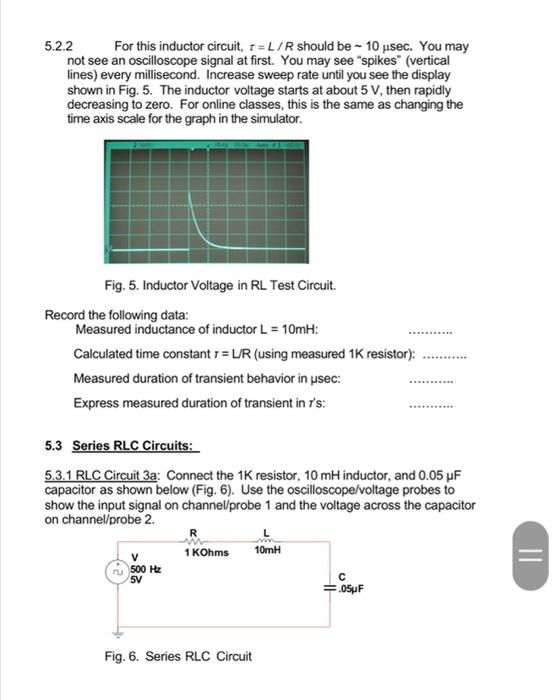Solved ENGR 2105 Lab 4 - Capacitors and Inductors Transient | Chegg.com
