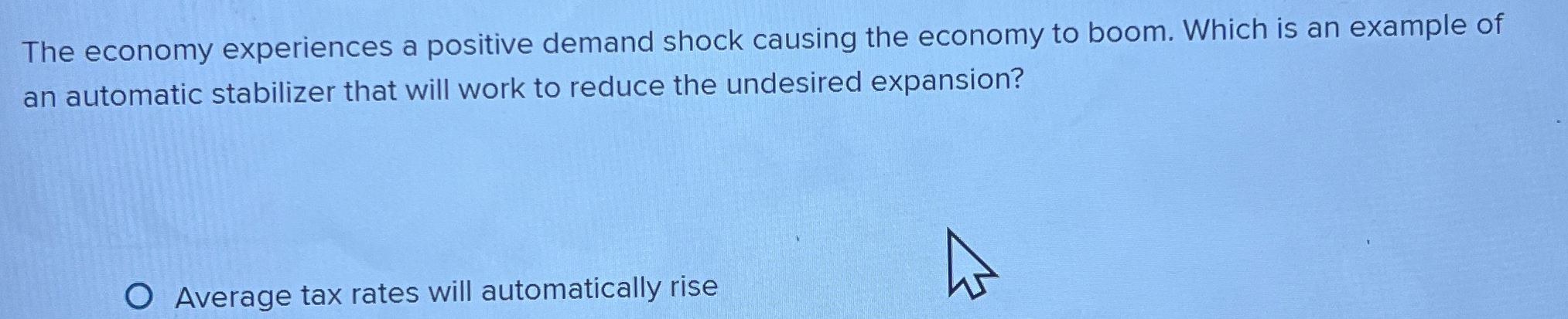 Solved The economy experiences a positive demand shock | Chegg.com