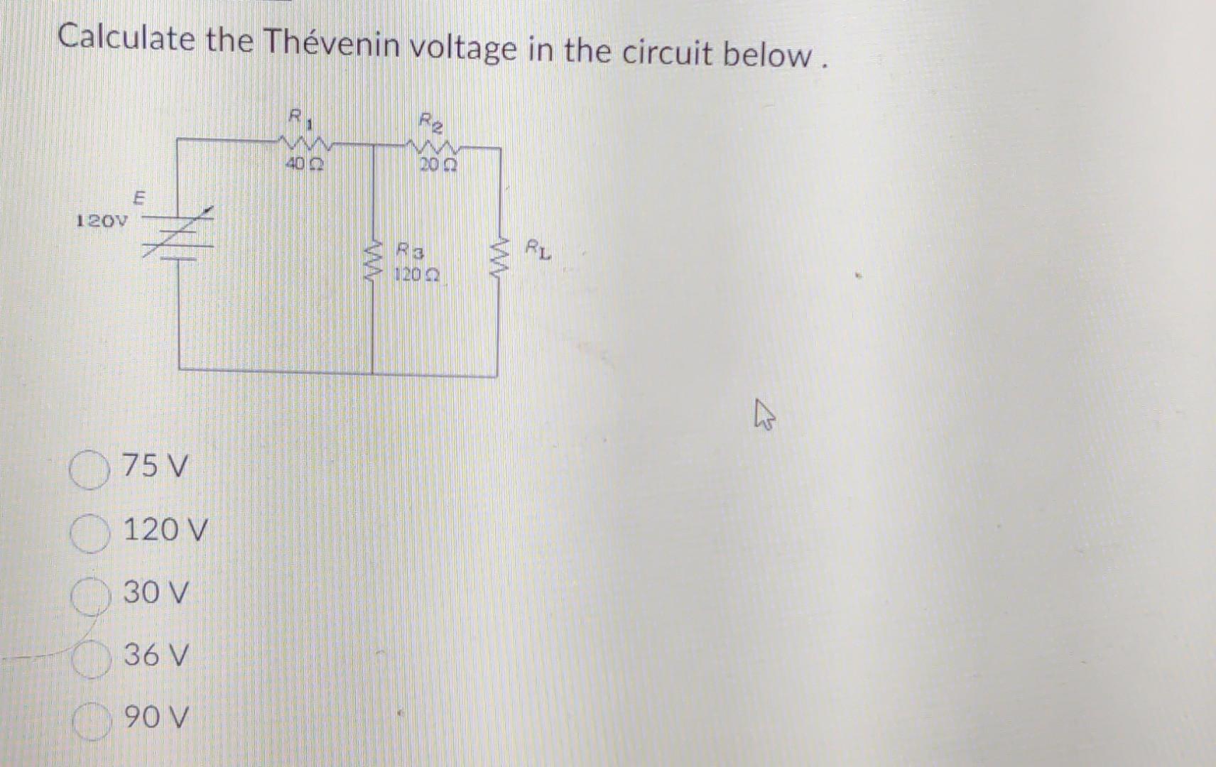 Solved Calculate the Thévenin voltage in the circuit below. | Chegg.com
