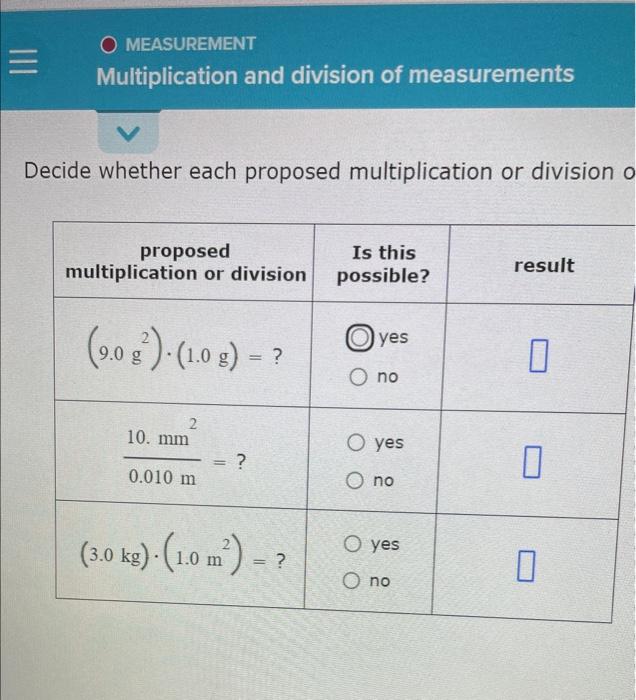 Solved Decide whether each proposed multiplication or | Chegg.com