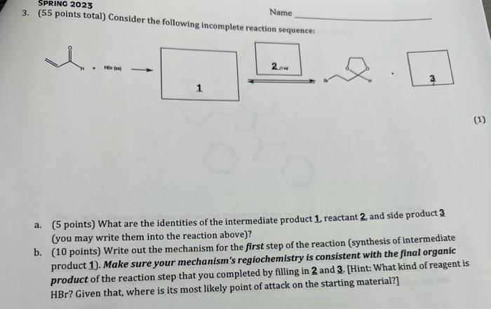 Solved 3. (55 points total) Consider the following | Chegg.com