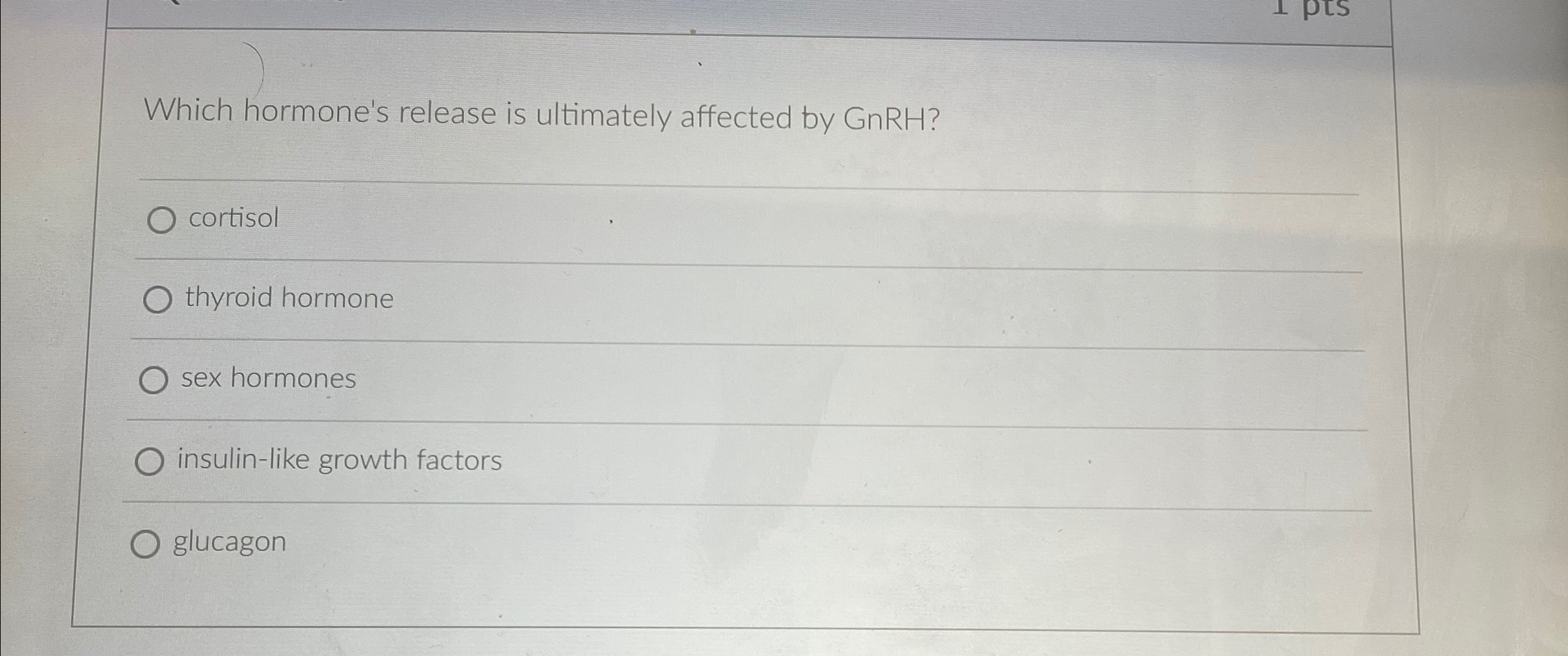 Solved Which hormone's release is ultimately affected by | Chegg.com