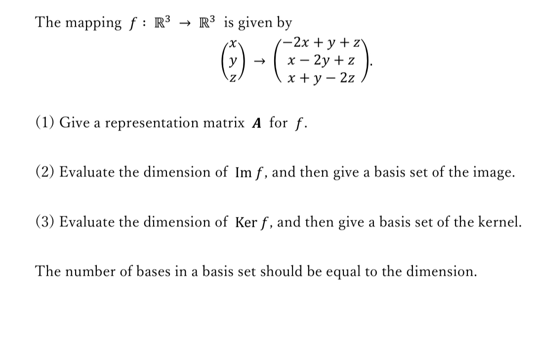 Solved The mapping f:R3→R3 ﻿is given | Chegg.com
