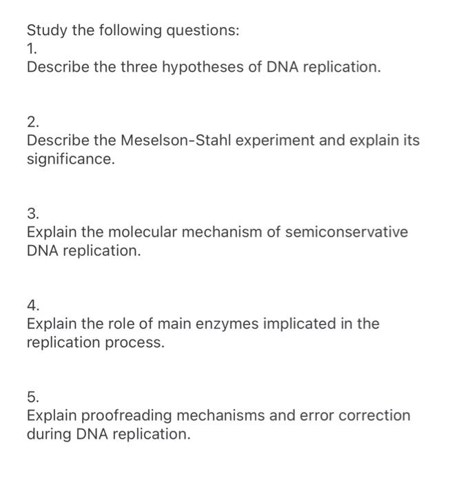Solved Study the following questions: 1. Describe the three | Chegg.com