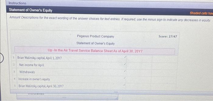 Amount Descriptions for the exact wording of the | Chegg.com