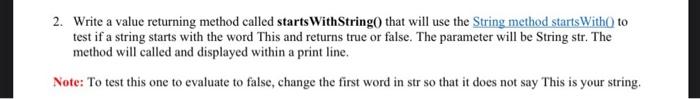 Solved 2. Write a value returning method called | Chegg.com
