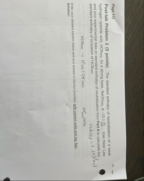 Solved Page 112Post-lab Problem 2 ( 5 ﻿points). ﻿The | Chegg.com