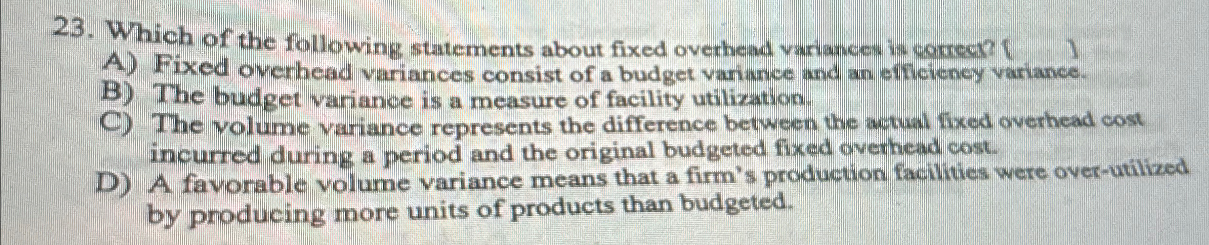Solved Which of the following statements about fixed | Chegg.com