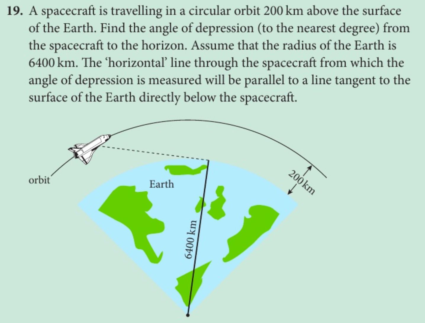 Solved A spacecraft is travelling in a circular orbit 200km | Chegg.com