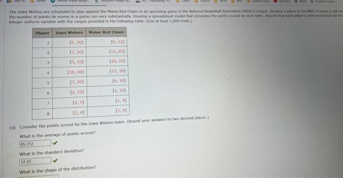 Solved integer uniform variable with the rangeb provided in | Chegg.com