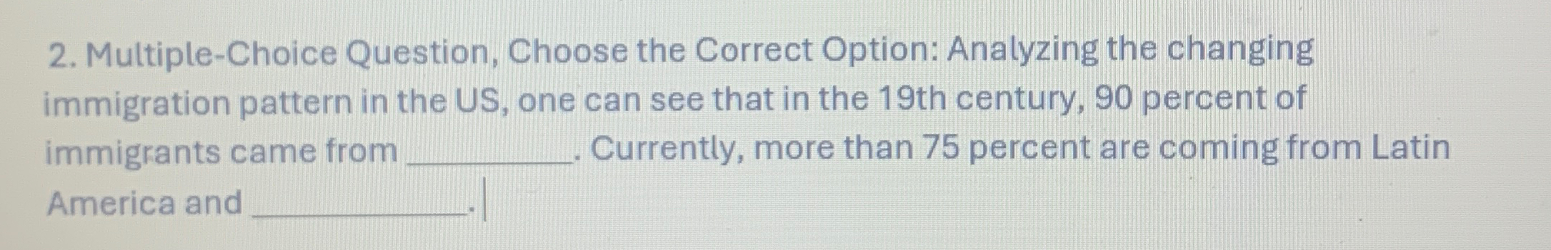 Solved Multiple-Choice Question, Choose the Correct Option: | Chegg.com