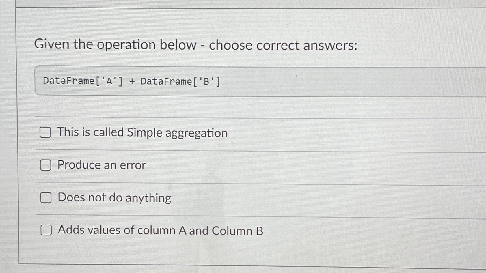 Solved Given the operation below - ﻿choose correct | Chegg.com