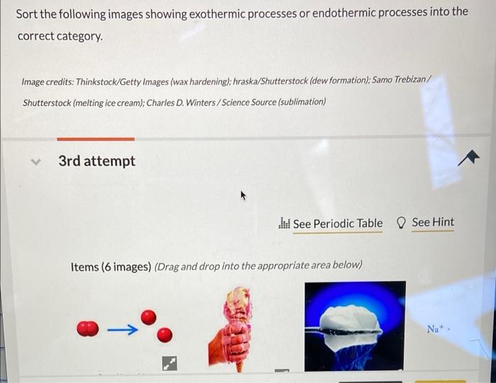Solved Sort the following images showing exothermic | Chegg.com