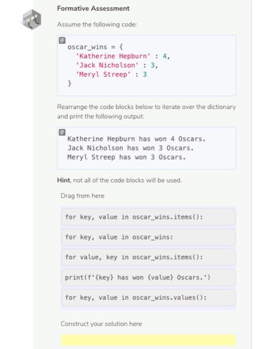 Solved Formative Assessment Create a script that | Chegg.com