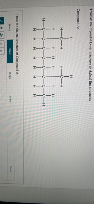 Solved Translate the expanded Lewis structures to skeletal | Chegg.com