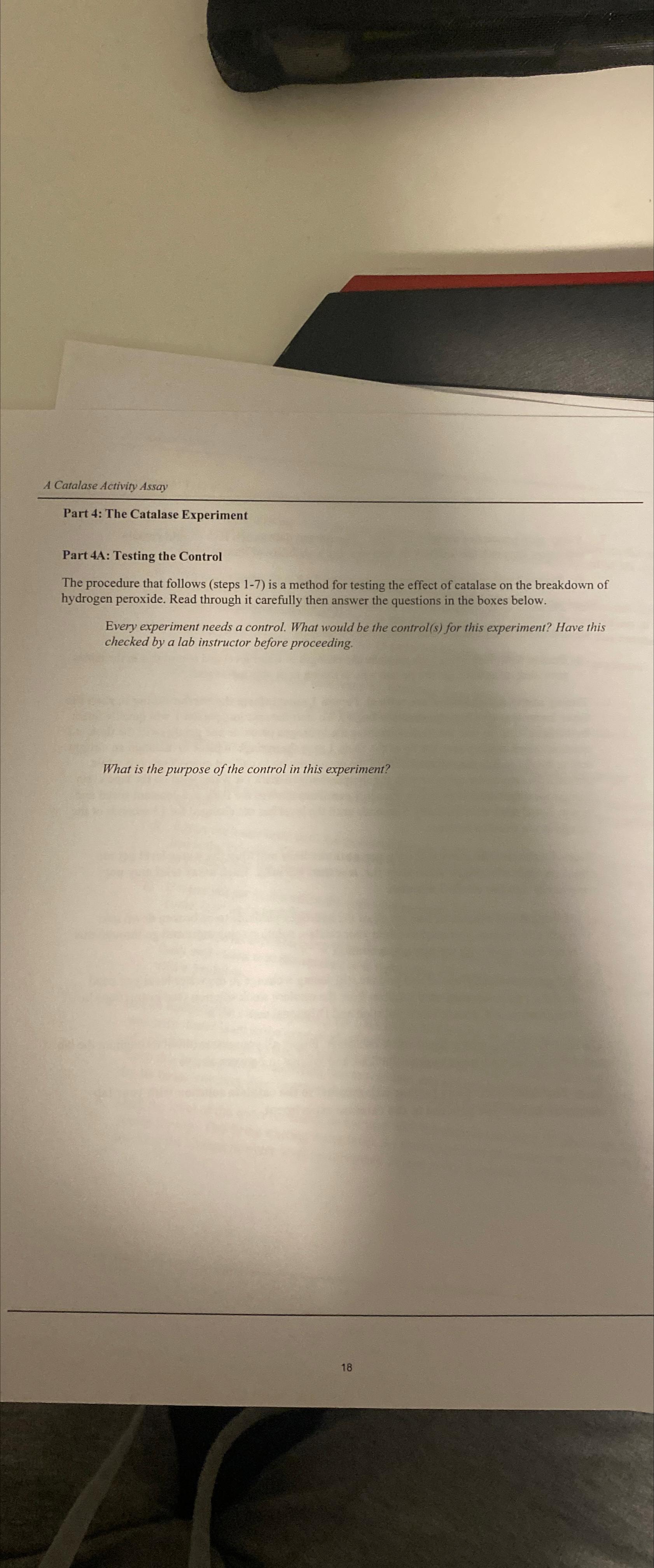 Solved A Catalase Activity AssayPart 4: The Catalase | Chegg.com