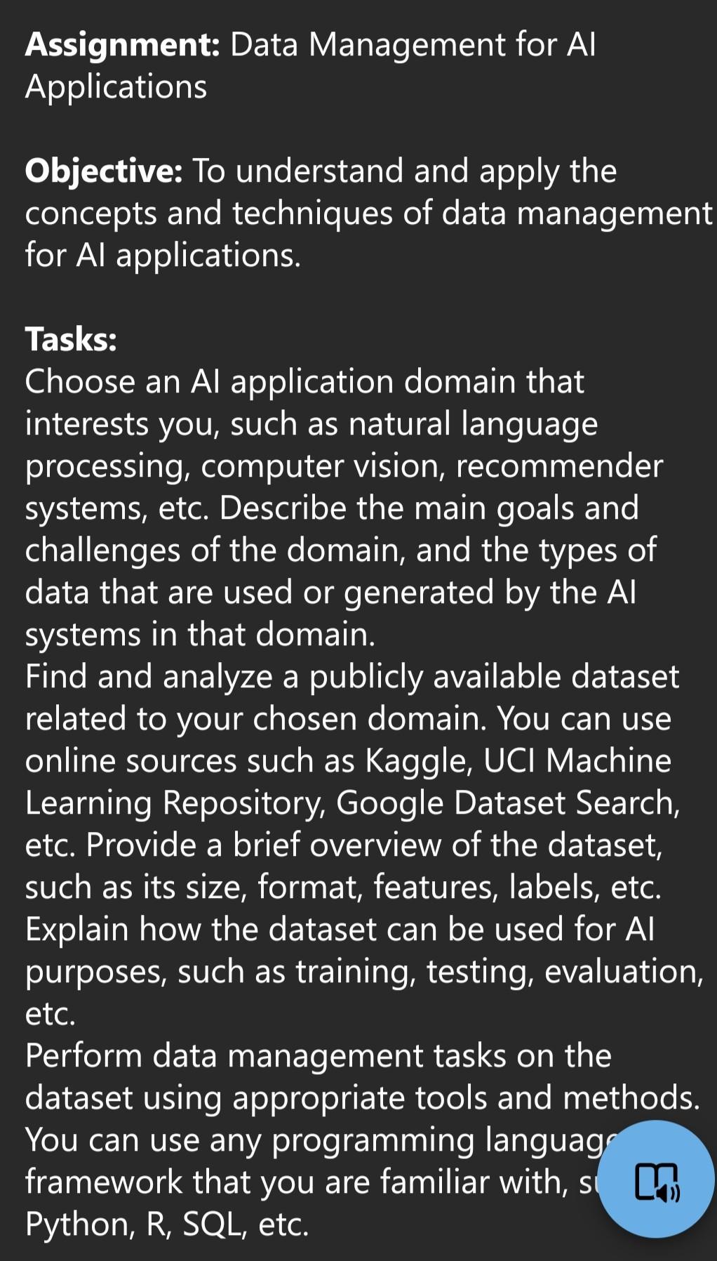 Solved Assignment: Data Management for Al Applications | Chegg.com