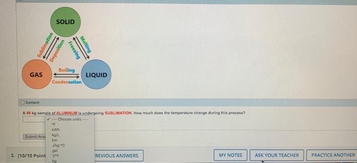 Solved SOLID ! Sublimation Deposition Freezing Melting GAS | Chegg.com