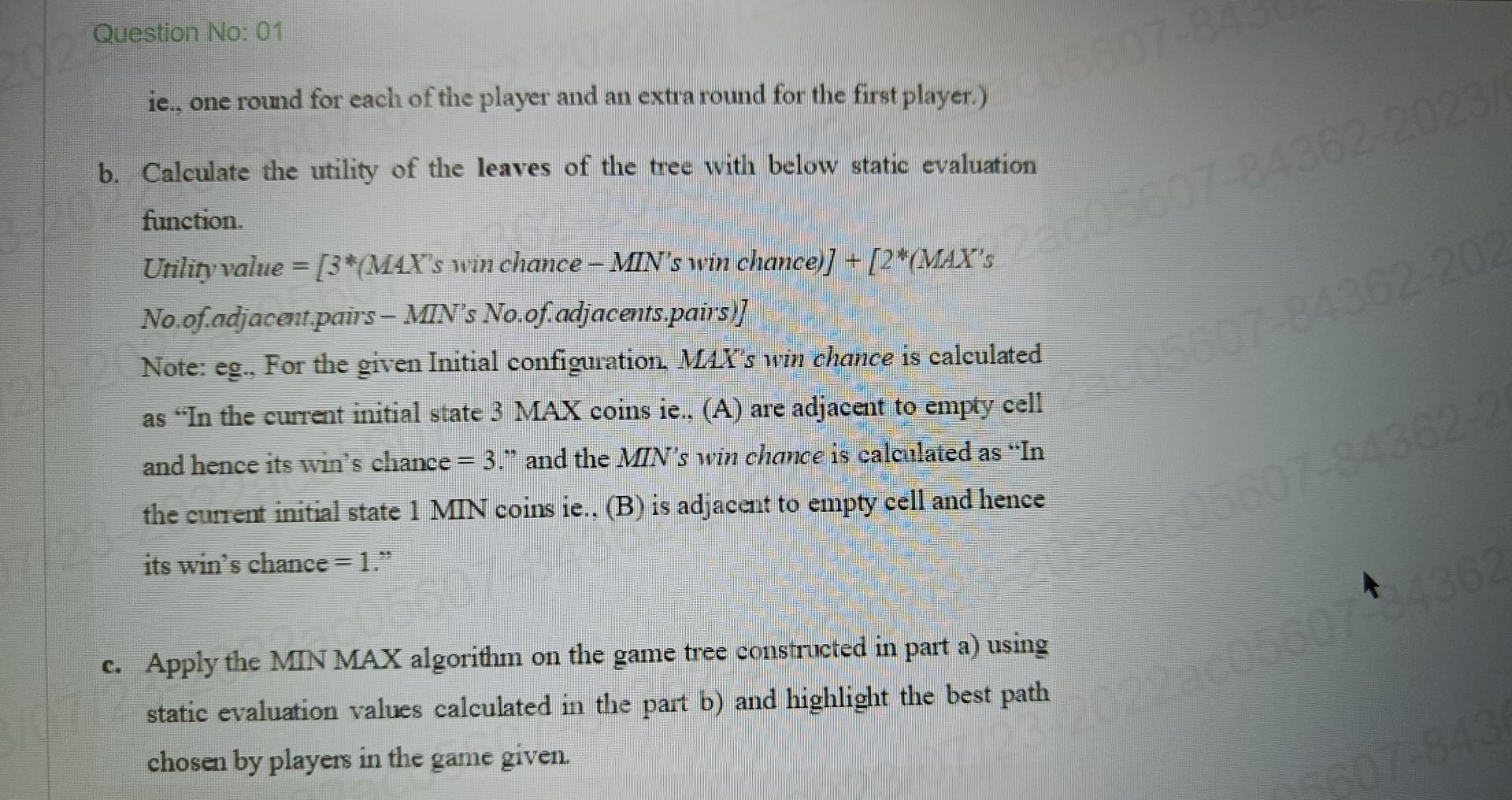 Solved Consider a 2-player game as in below diagram. The | Chegg.com