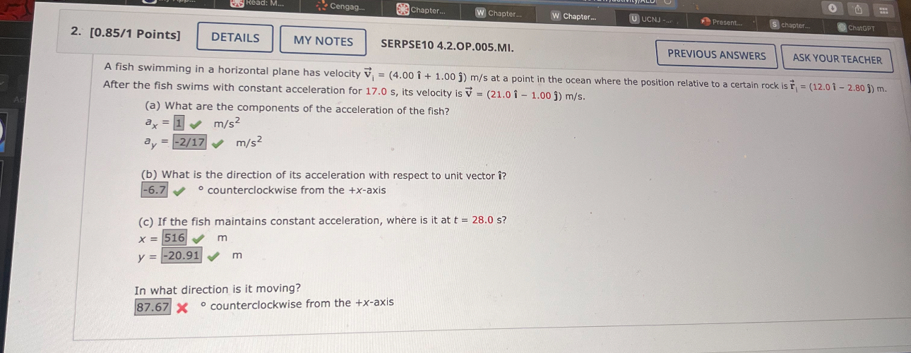 Solved Points]SERPSE10 4.2.OP.005.MI.A fish swimming in a | Chegg.com
