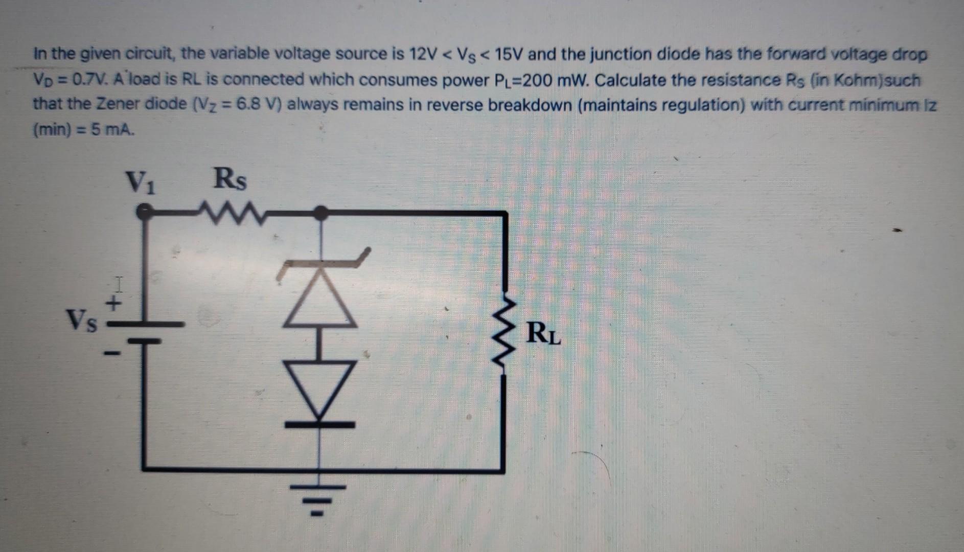 Solved In the given circuit, the variable voltage source is | Chegg.com