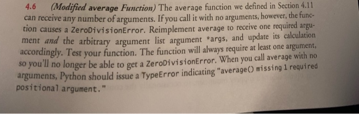 Solved 46 Modified Average Function The Average Function 1522