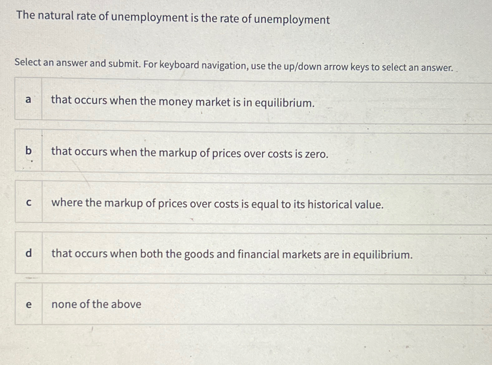 Solved The natural rate of unemployment is the rate of | Chegg.com