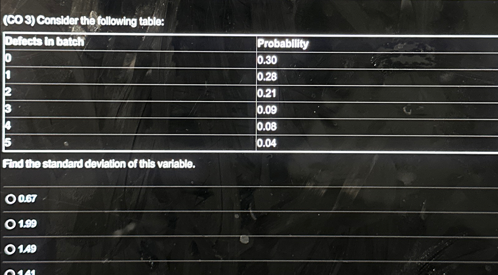 (CO3) ﻿Consider the following | Chegg.com