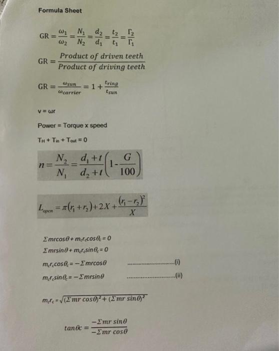 Solved please solve using the formulas given in the formula | Chegg.com