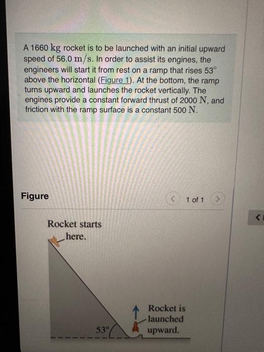 Solved A 1660 kg rocket is to be launched with an initial | Chegg.com