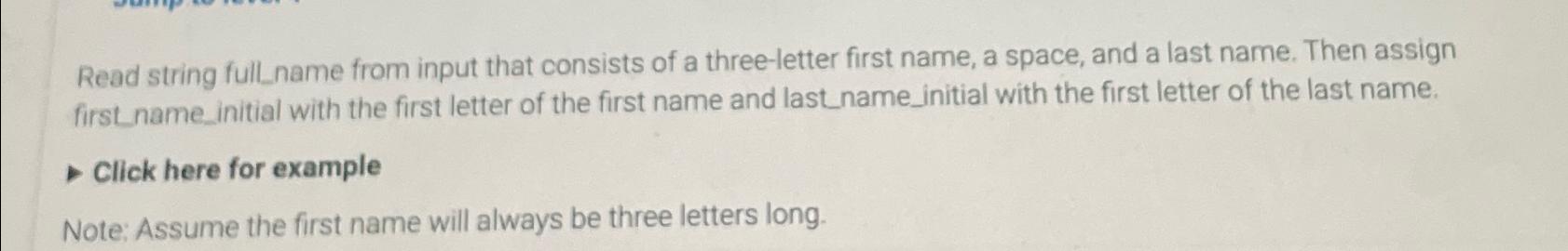 Solved Read string full_name from input that consists of a | Chegg.com