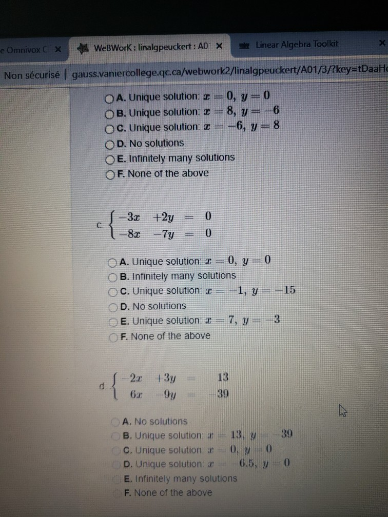 Solved blems 29 a. 3.0 +4y 97 +12y 88 O A. No solutions OB. | Chegg.com