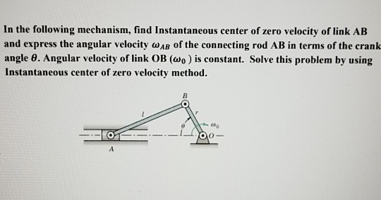 Solved In the following mechanism, find Instantaneous center | Chegg.com