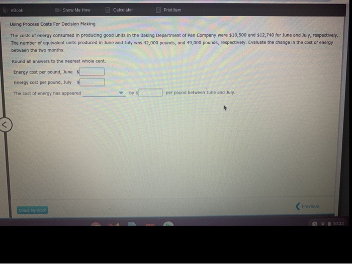 Solved eBook Show Me How Calculator Print item Using Process | Chegg.com