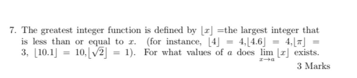 Solved The greatest integer function is defined by |??x??|= | Chegg.com