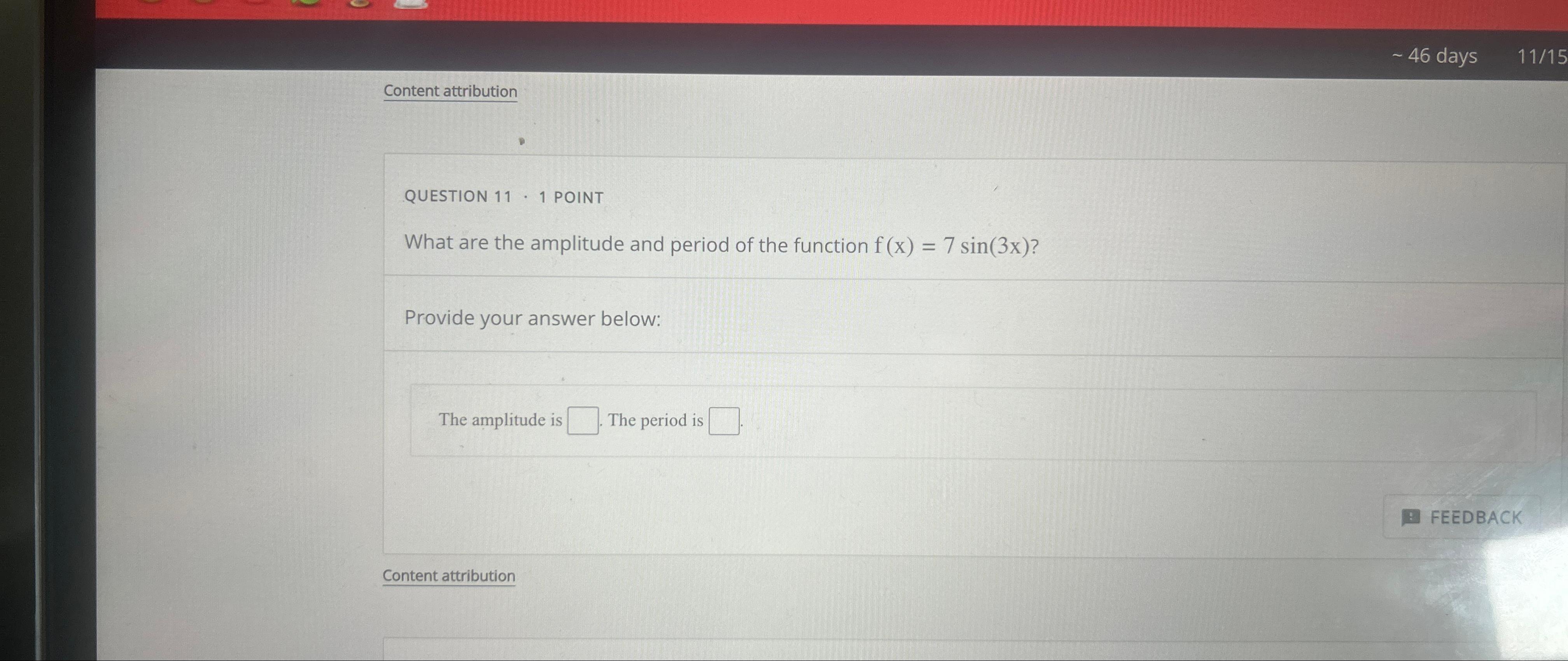 Solved Content attributionQUESTION 11 * 1 POINTWhat are the | Chegg.com Solved Content attributionQUESTION 11 * 1 POINTWhat are the | Chegg.com