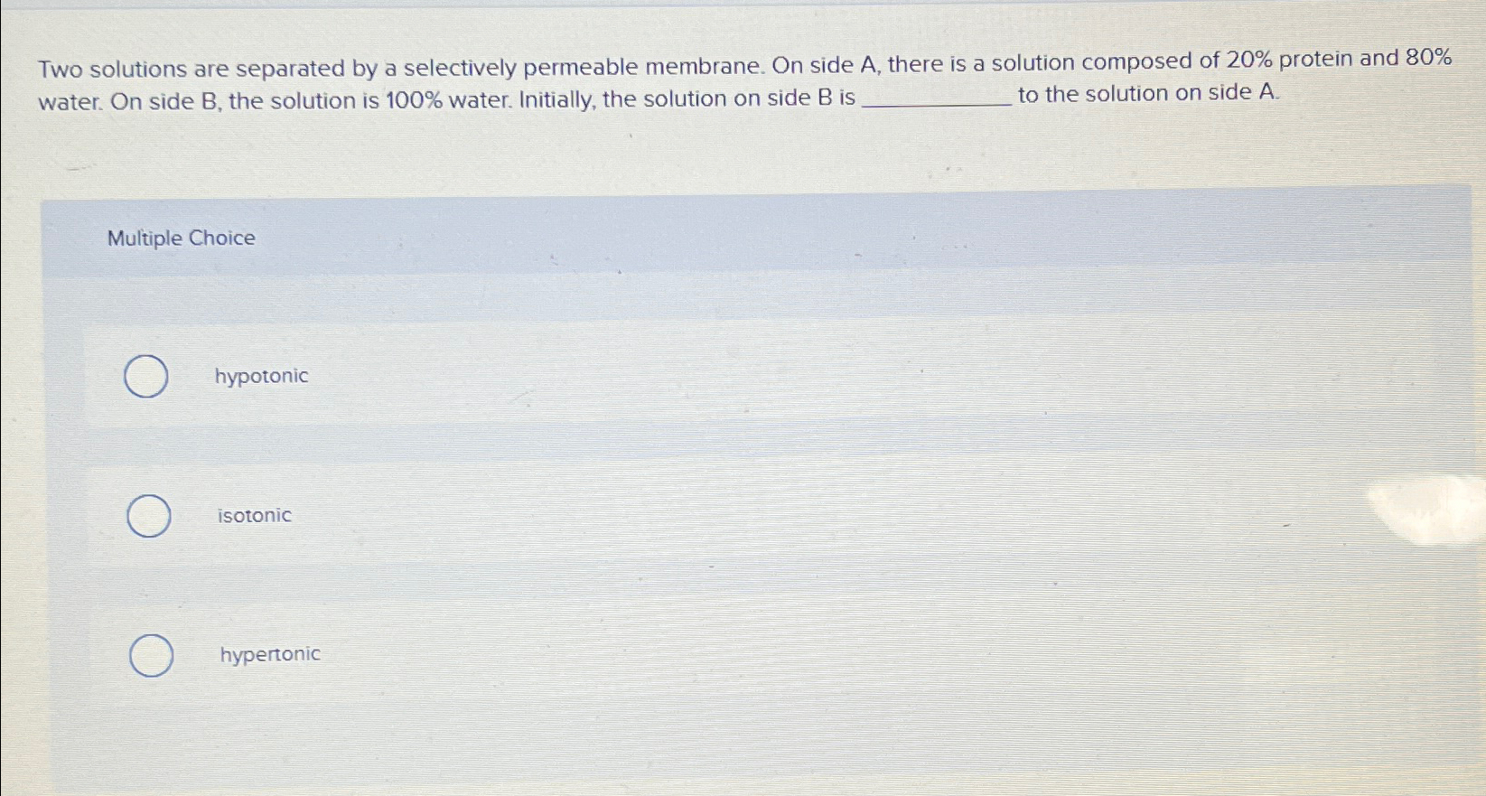 Solved Two solutions are separated by a selectively | Chegg.com