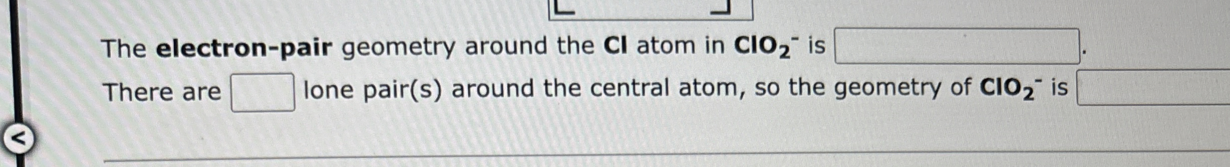 Solved The electron-pair geometry around the Cl ﻿atom in | Chegg.com