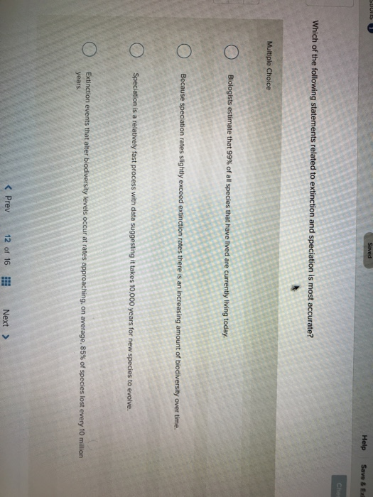 Solved Saved Help Save Cher Which of the following | Chegg.com