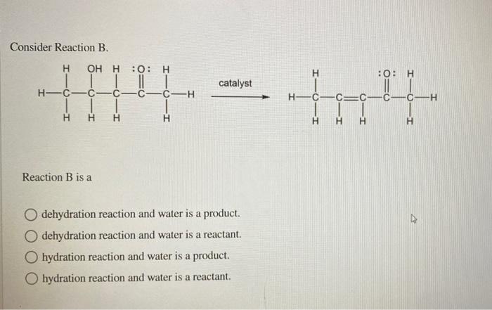 Solved For each reaction, indicate whether it is a hydration | Chegg.com