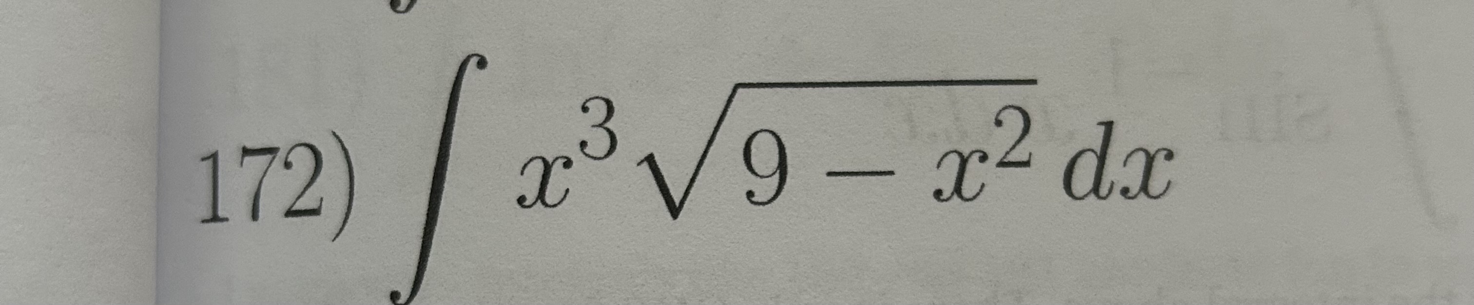 Solved ∫﻿﻿x39-x22dxsolve with no trig sub and partial | Chegg.com